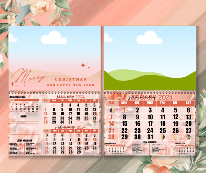 Customized Peach Fuzz 2024 Calendar A4 size (kindly send to us via chat ...