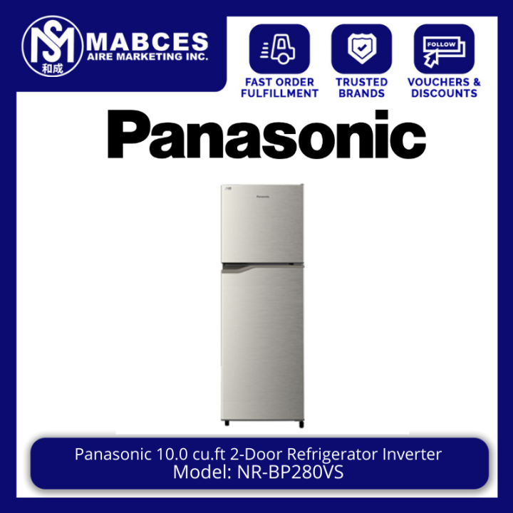 Panasonic 10.0 cu.ft. 2-Door Refrigerator Inverter NR-BP280VS | Lazada PH