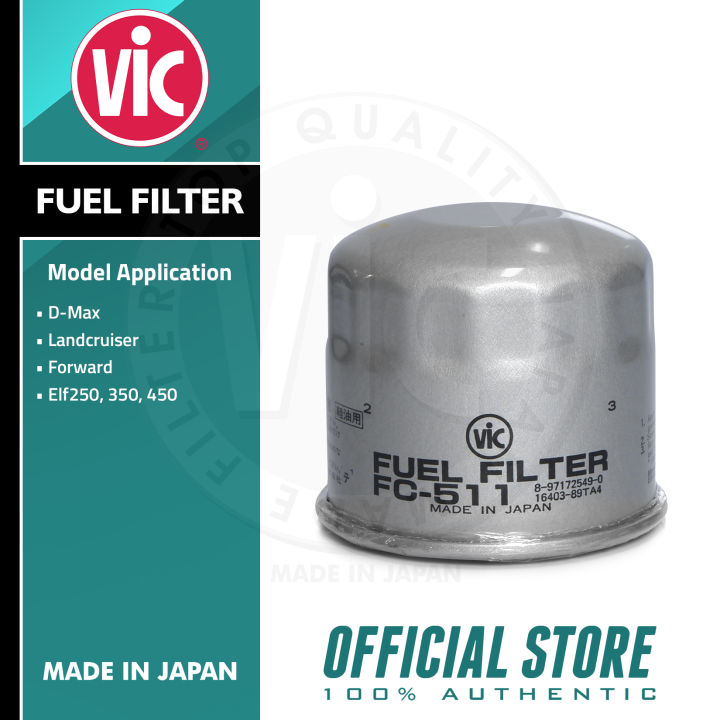 VIC Fuel Filter FC-511 for Nissan UD Trucks, Isuzu Elf | Lazada PH