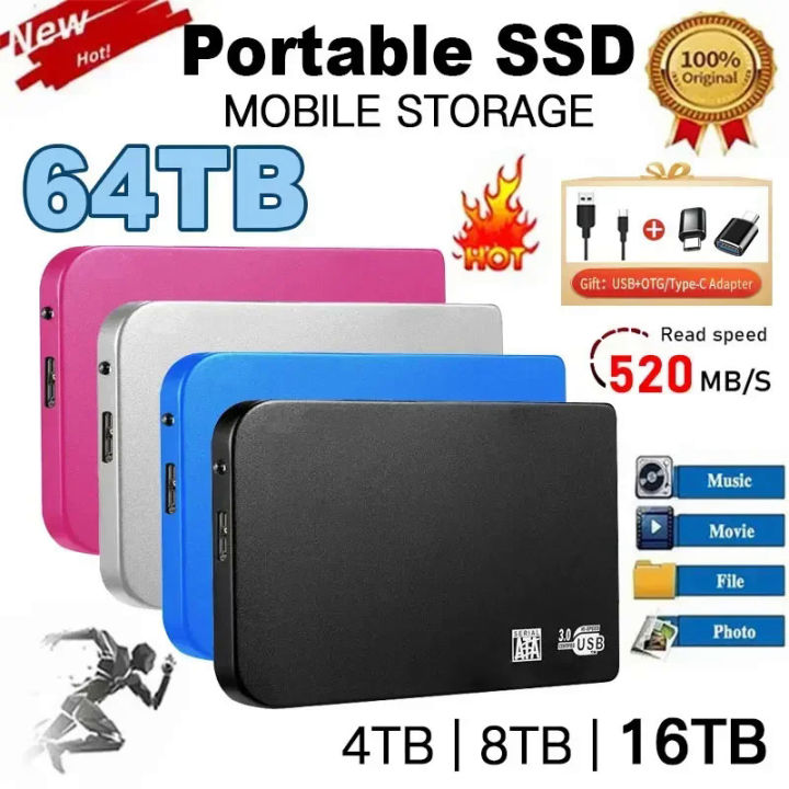 Original Portable SSD 2TB external hard disk 1TB USB 3.0 interface high ...