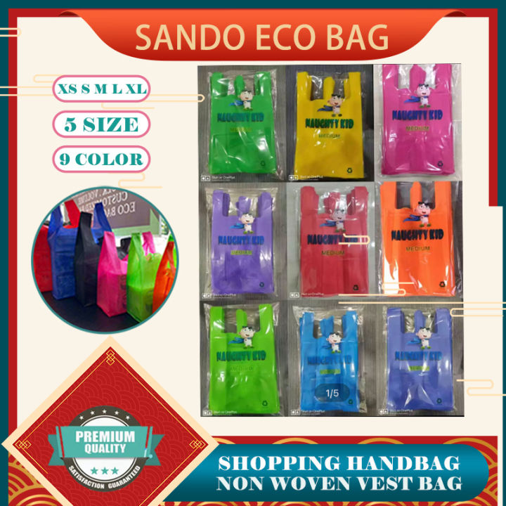 1pcs-50Pcs Sando Eco Bag XS/S/M/L/XL 5 specifications Plain Reusable ...