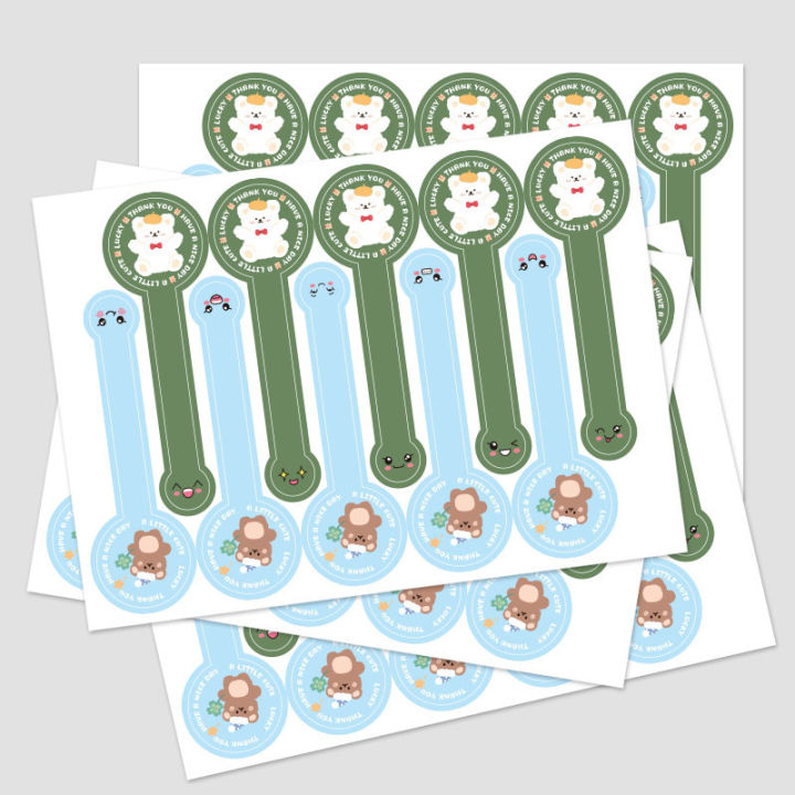 Strip Panjang Stiker Bulat Self-Adhesive Baking Kue Kotak Sealing ...