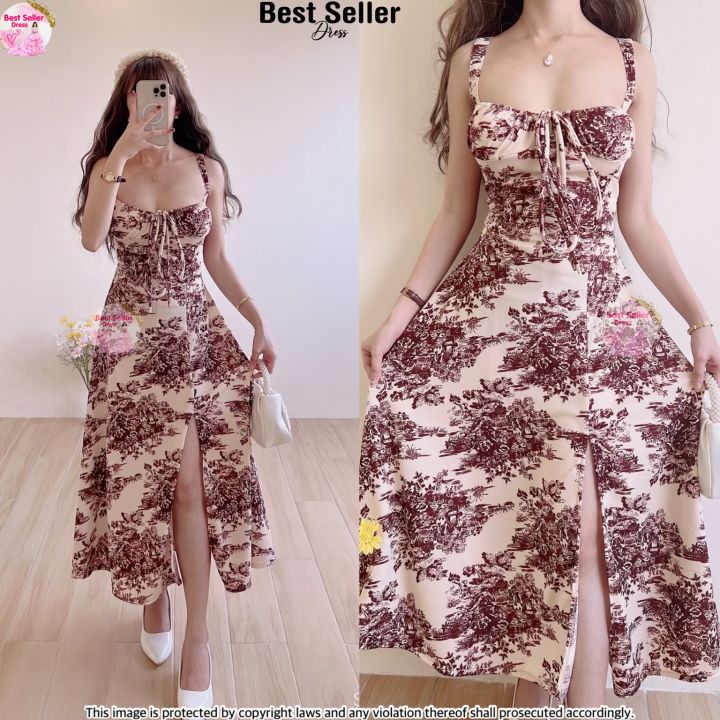BSD BEST SELLER DRESS COURTNEY (S-XL) VINTAGE MAXI BUSTIER DRESS ...