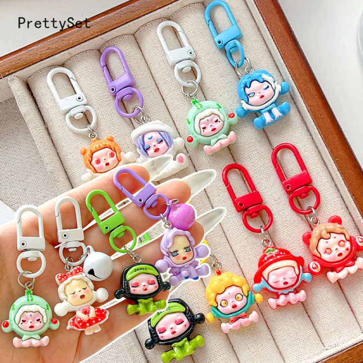 Cartoon The Powerpuff Girls Crybaby Keychain Mini Girl Doll Resin ...