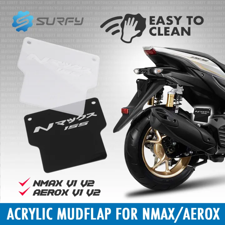 YAMAHA Nmax V1 V2 Mud Flap Acrylic Japanese Font Design 3mm Heavy Duty ...