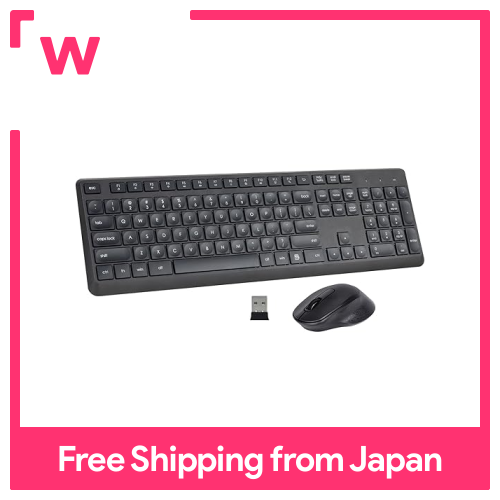 HUO JI Keyboard Mouse Set Wireless Quiet 2.4GHz Full Size English Array ...