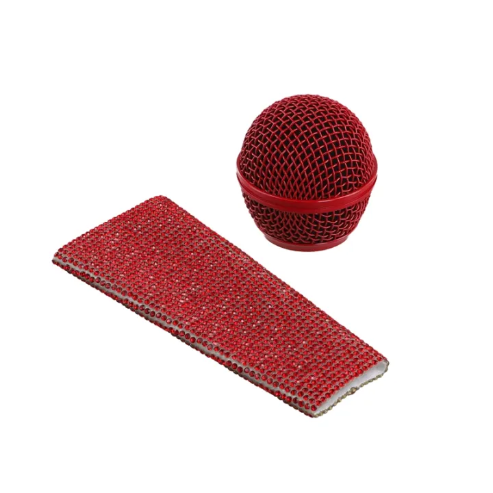 Sparkle Microphone Sleeve Wireled Mic Hand Cover and Mesh Microphone ...