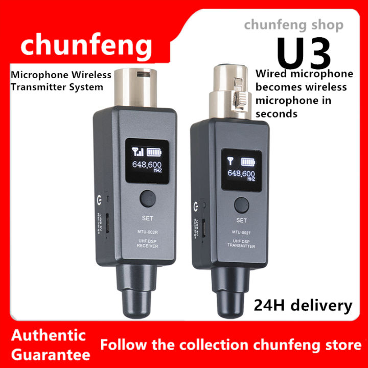 Wireless Microphone Adapter Condenser/Dynamic Wired Microphone ...