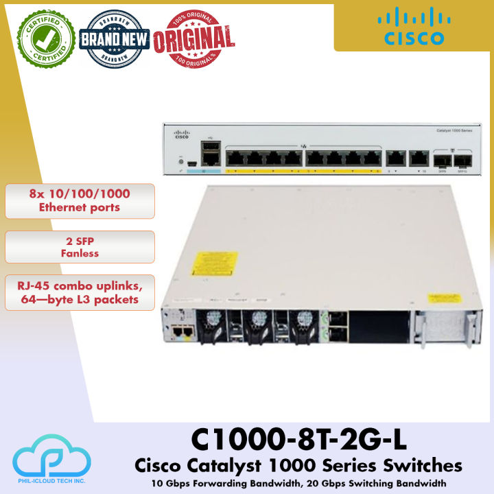 C1000-8T-2G-L | Cisco Catalyst 1000 Series Switches | 8x 10/100/1000 ...