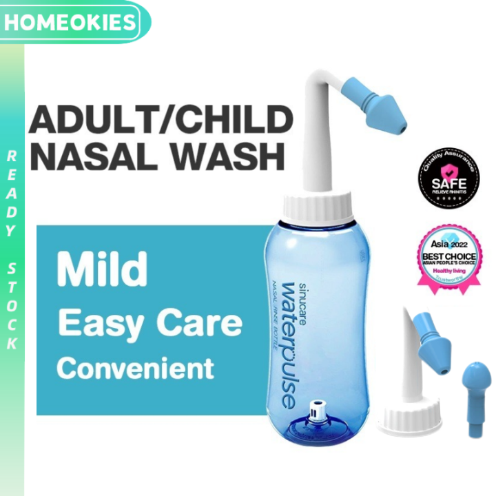 Nasal Wash Bottle 300ml Waterpulse Neti Pot with Physiological Wash ...