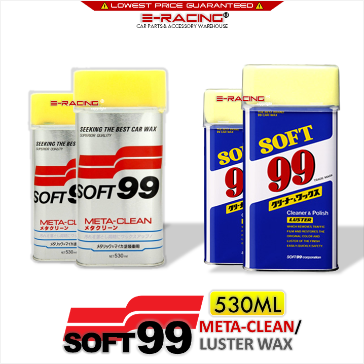 [ERACING] Soft 99 Cleaner & Polish Luster / Meta Clean Wax with Sponge ...