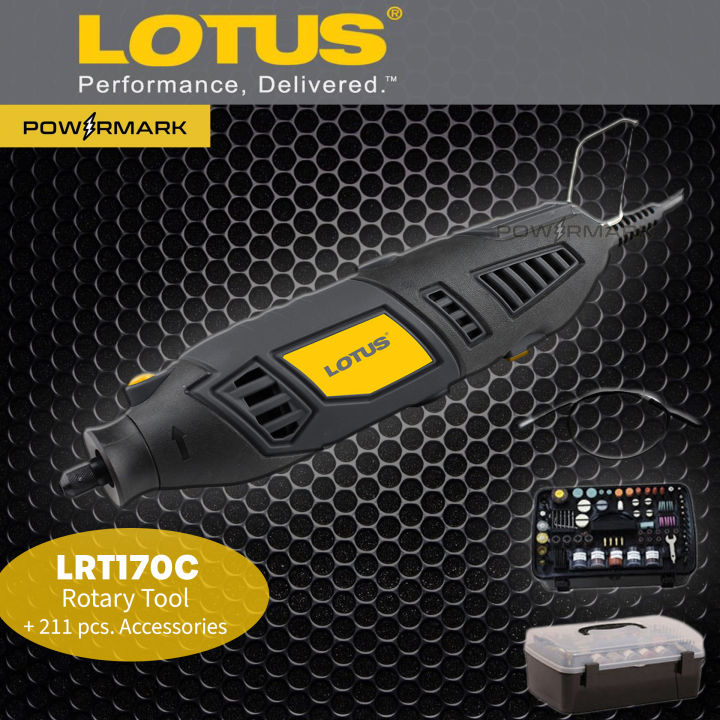 LOTUS LRT170C Rotary Tool and Mini Grinder with 211 Accessories ...