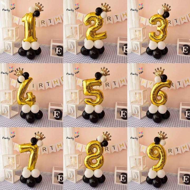 Balon Angka / Balon Foil Angka 0-9 / Balon Angka Gold / 40cm | Lazada ...