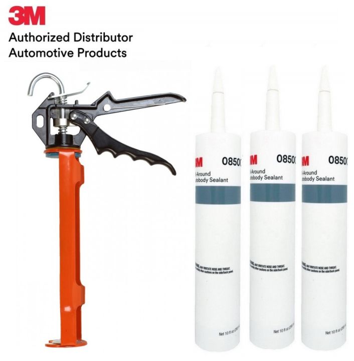 3M 8500 x3หลอด (แถมปืนยิงกาว อย่างดี) กาวอุดตะเข็บรอบตัวถังรถยนต์ ALL ...