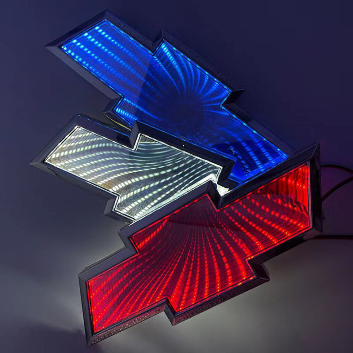 Chrome Chevrolet Logo 3D Light LED Logo Modified Emblems Badge ...