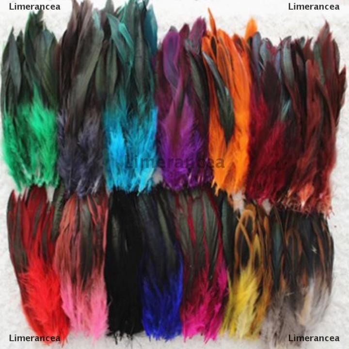 [Local Delivery] SDJZT 50Pcs Lot Natural Color Rooster Feathers 6-8 ...