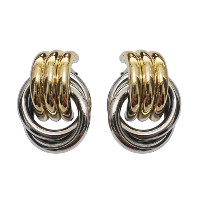 Thời Trang vàng bạc Bị Chặn Bông Tai Độc Đáo vàng bạc Knot Bông Tai ...