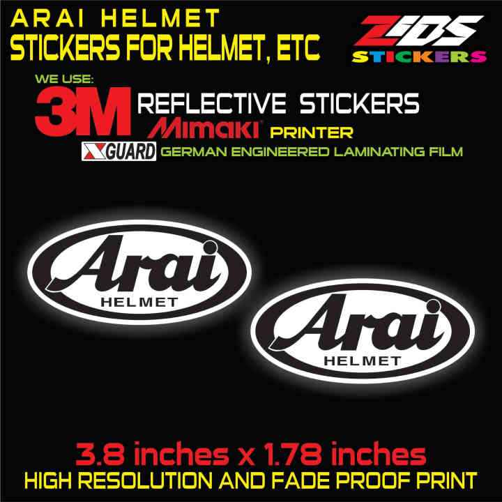 helmet stickers 3M reflective printed laminated sticker for helmet ...