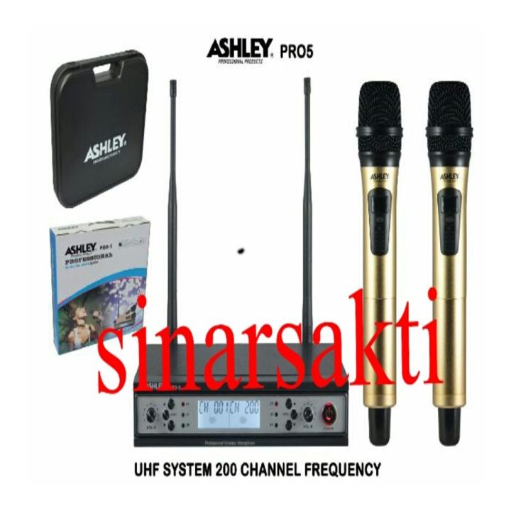 Mic Wireless Ashley Pro 5 ( Handheld ) Multi Channel | Lazada Indonesia