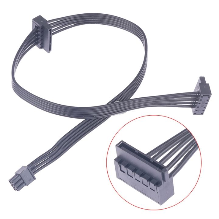 Mini 6 Pin 1 to 2 SATA Adapter Hard Disk Expansion Cable Power Supply ...