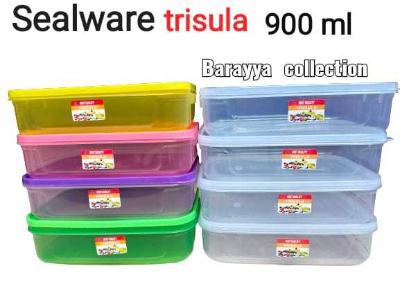 PROMO !! 6 PCS FOOD BOX PLASTIK TRISULA 900ML / KOTAK MAKANAN WARNA ...