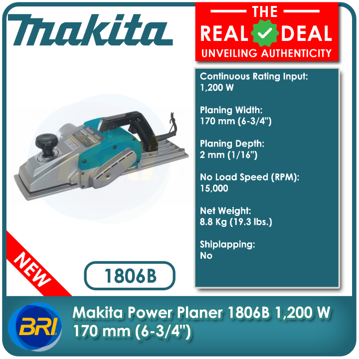 Makita Power Planer 1806B 1,200 W 170 mm (6-3/4") | Lazada PH