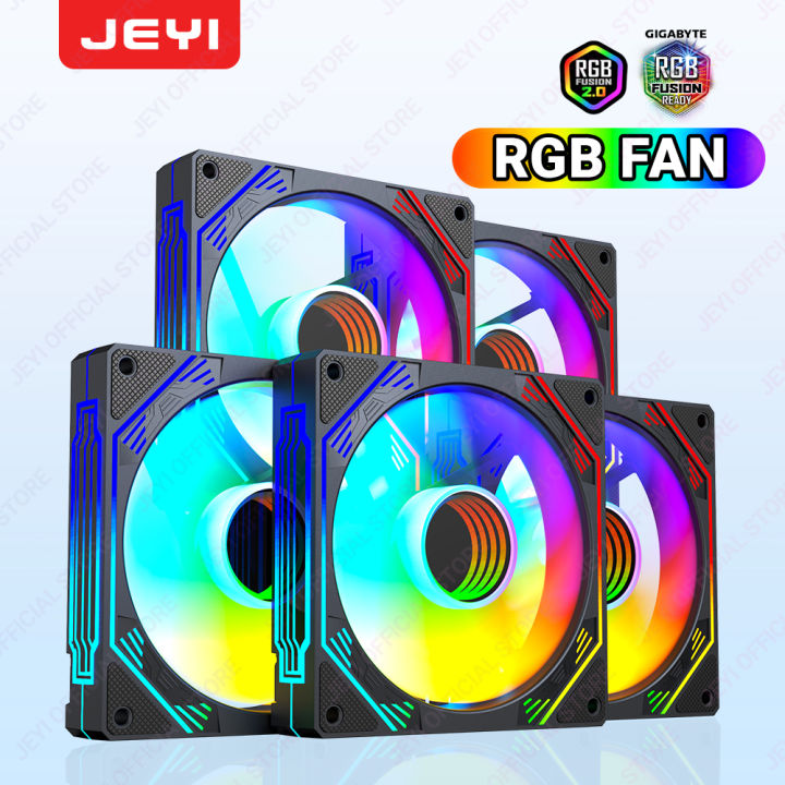 JEYI RGB Cooling Fans 120mm Computer Case High Performance Fan Kit 6pin ...