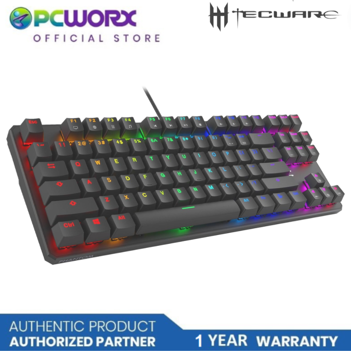 Techware Phantom+ 87 RGB TKL Key Wraith Pink Linear Mechanical Keyboard ...