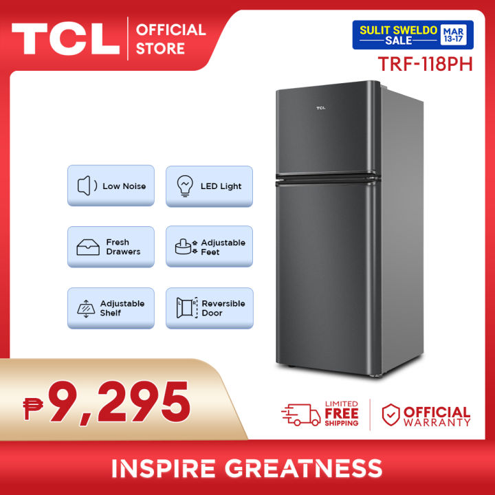 TCL 5 cu.ft.Two Door Direct Cool Refrigerator - TRF-118PH (Two-Door ...