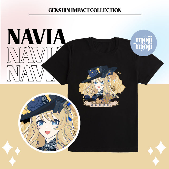 GENSHIN IMPACT Navia Shirt in Black / Mustard / White | Lazada PH