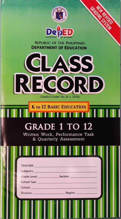 New Revised Grading System CLASS RECORD sold per piece | Lazada PH