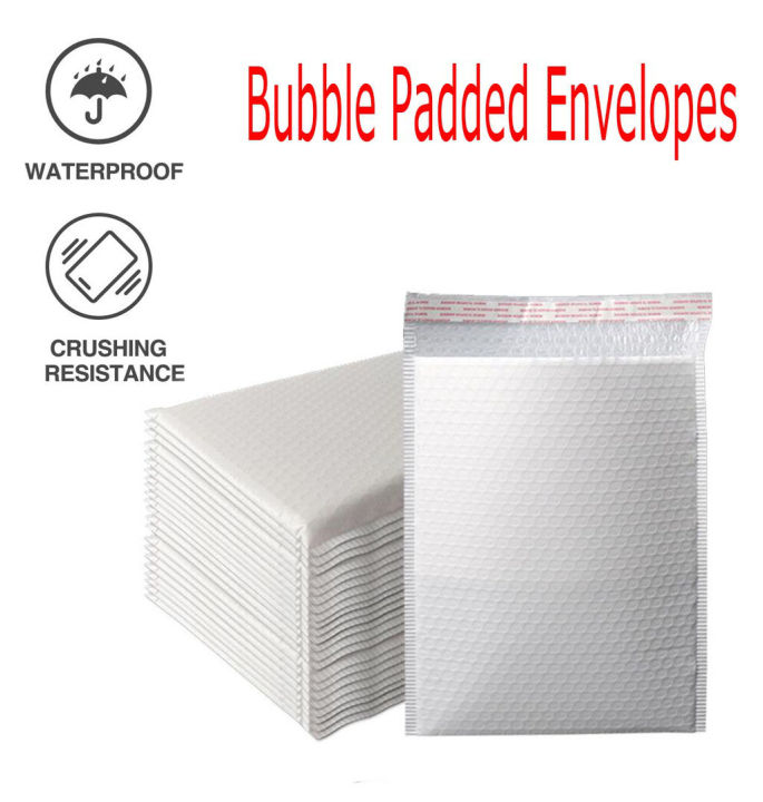 Lightweight Glossy Poly Bubble Mailer/Padded Envelope Shipping Bags Self Seal Shockproof | 1pc ...
