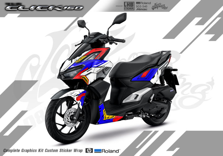สติ๊กเกอร์แต่งลายรถ Honda Click 160 2023 ลาย Rx-160R | Lazada.co.th