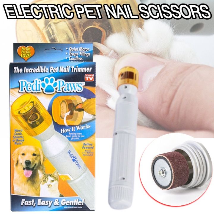 Electric Pet Nail Clipper Pedi Dog Cat Paw Nail Grinder Painless Cutter ...