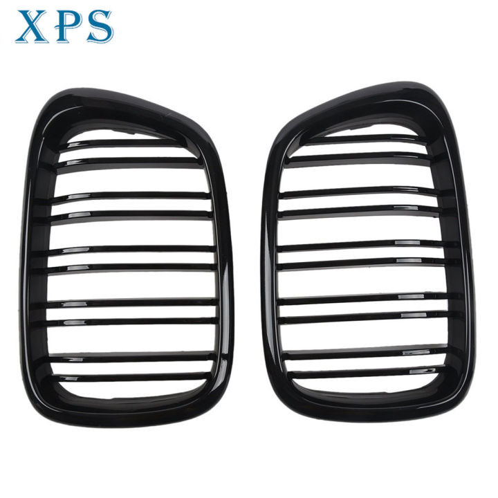 Xps ฮู้ดด้านหน้าสีดำมันวาวตะแกรงครอบไฟหน้ารถตะแกรง ABS คู่ใช้ได้กับ BMW ...