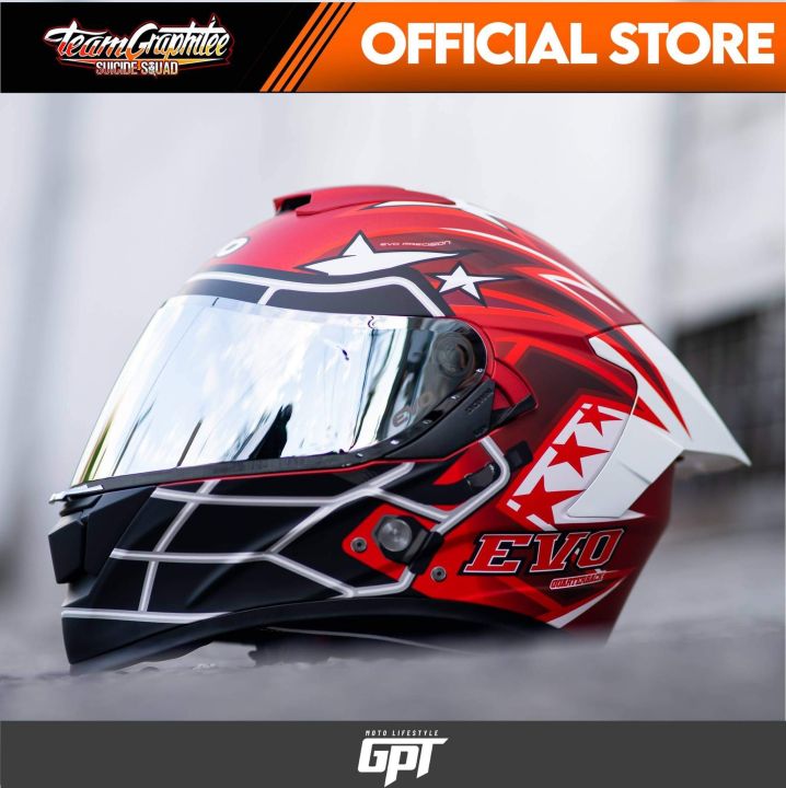 EVO HELMET GT-PRO QUARTERBACK FULL FACE DUAL VISOR WITH FREE CLEAR LENS ...