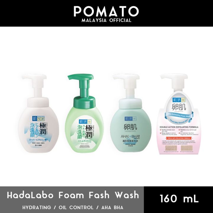 Hada Labo Foam Wash AHABHA Hydrating Blemish Oil Control Foaming Face ...