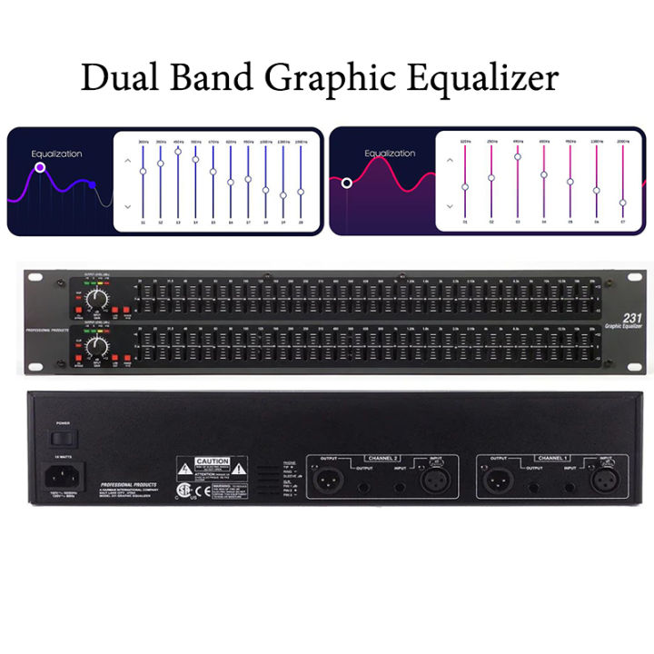 Equalizer 2-31 Graphic Equalizer EQ Dual channel 31 band 2-series for ...