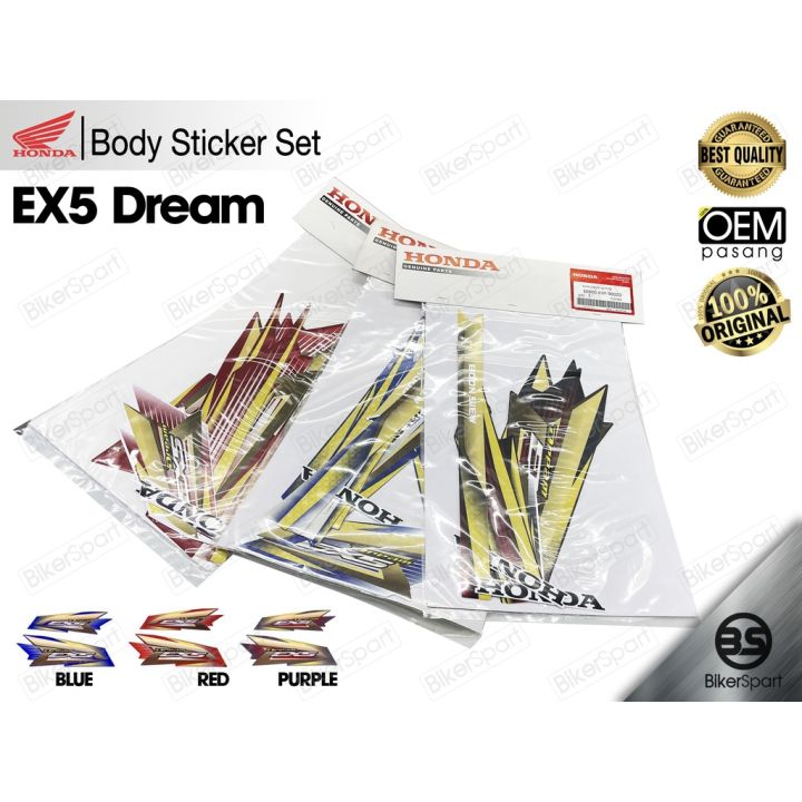 Honda EX5 / Dream / Body Sticker Set / Stripe Body Cover Sticker / Blue ...