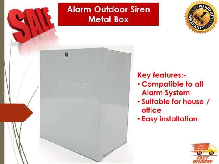 Alarm Outdoor Siren Metal Box - For Alarm System | Lazada