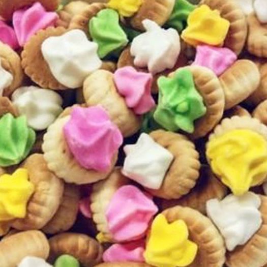 bunga gem biskuit gula snak jadul 250gram / gem kembang manis / cemilan ...