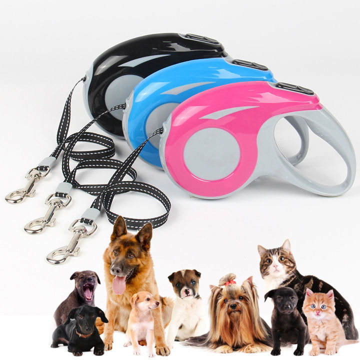 Security Retractable Dog Pet Leash Automatic Extendable Traction ...