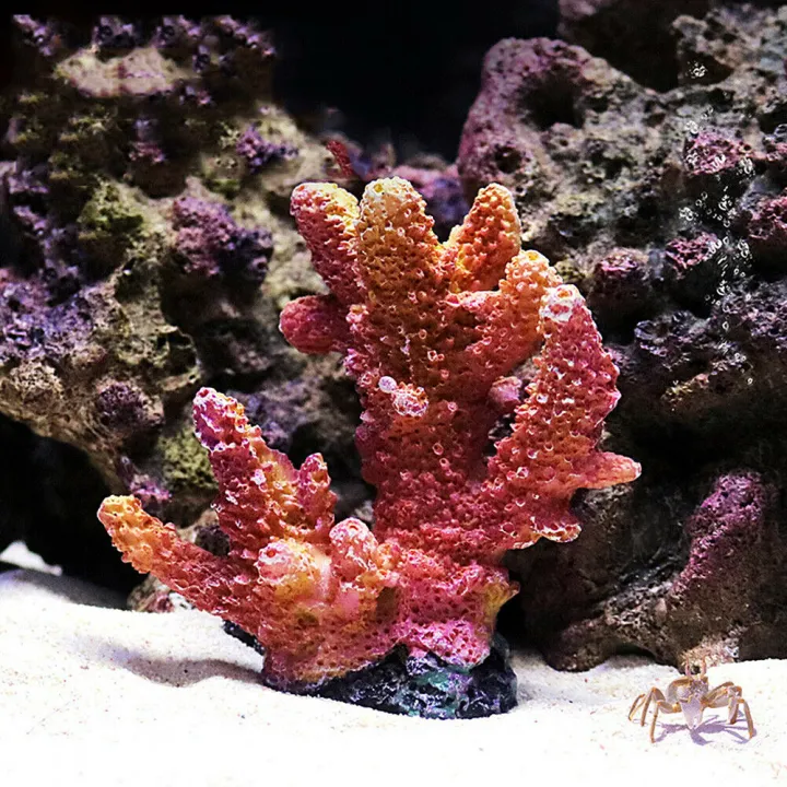 Colorful Resin Coral Reef Handcrafted Resin-Made Artificial Aquarium ...