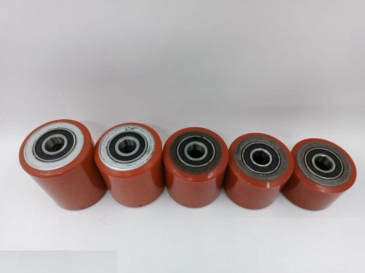 Roda Hand Pallet Lift PU 80 x 60 70 80 90 100mm Double Bearing Palet ...