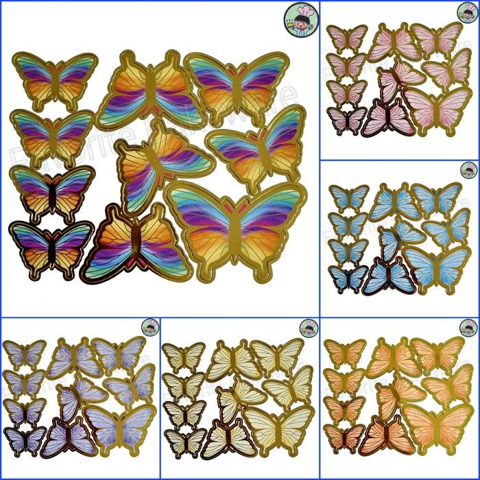 Topper Cake Birthday Butterfly Hiasan Kue Tart Ulang Tahun Kupu Kupu B ...