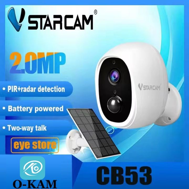 Vstarcam CB53 / CB54 ( ใหม่ล่าสุด 2022 ) กล้องวงจรปิดไร้สาย Outdoor ความละเอียด 2 MP(1296P) กัน ...