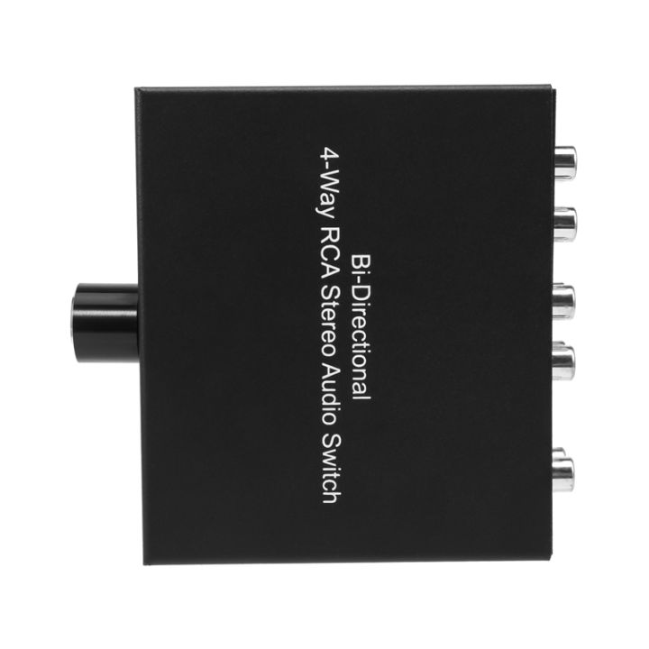 4-Way Stereo L/R Sound Channel Bi-Directional Audio Switcher, 1 in 4 ...