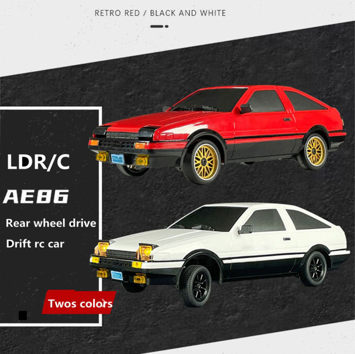 Mini Toys 1/18 Scale RC Drifting Racing Car RWD LDRC LD1801 AE86 Wireless Radio Vehicle Model ...