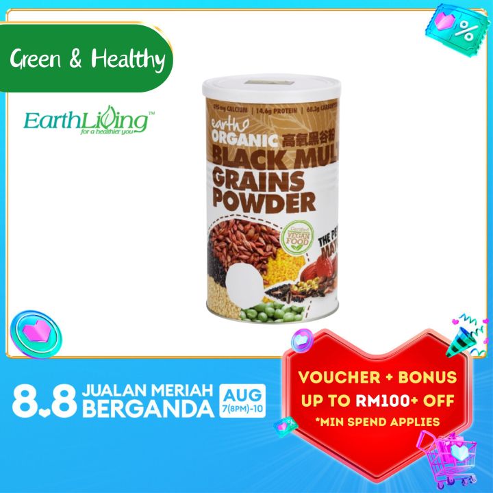 {Promo} Earth Organic Black Multi Grains Powder 有机高氧黑谷粉 500g | Lazada