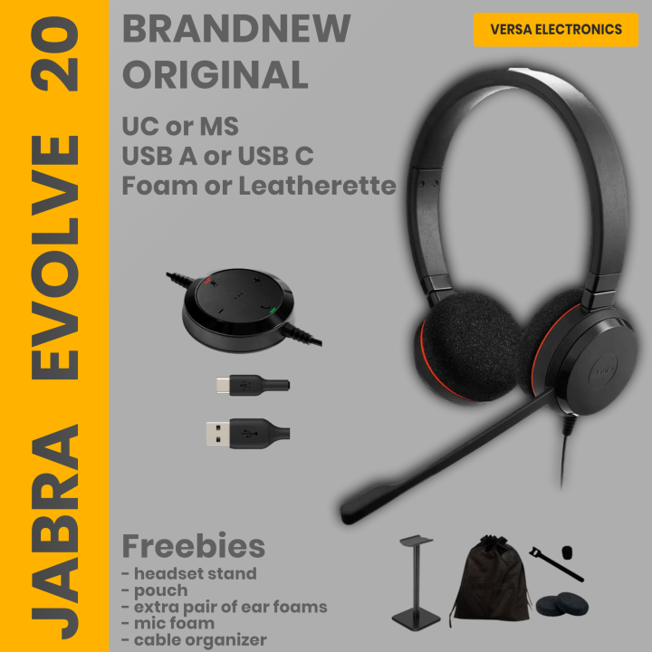 Jabra Evolve 20 - (New) Noise Cancelling - USB A & USB C | Lazada PH